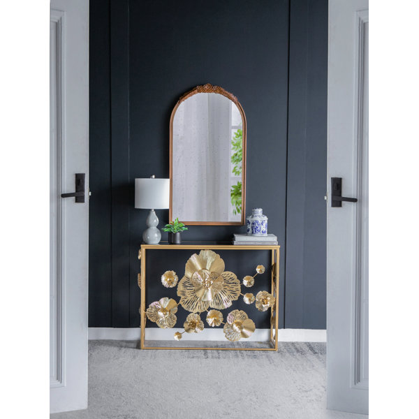 Mercer41 Trystian 38.8" Console Table,Entryway table,Hallway table with Mirrored Glass Top | Wayfair